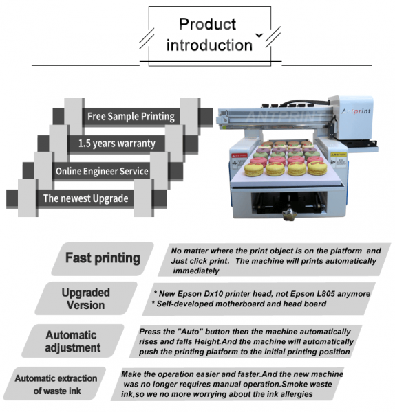 FDA Certification Edible Ink Food Printer Direct To Cake Edible Cookie ...