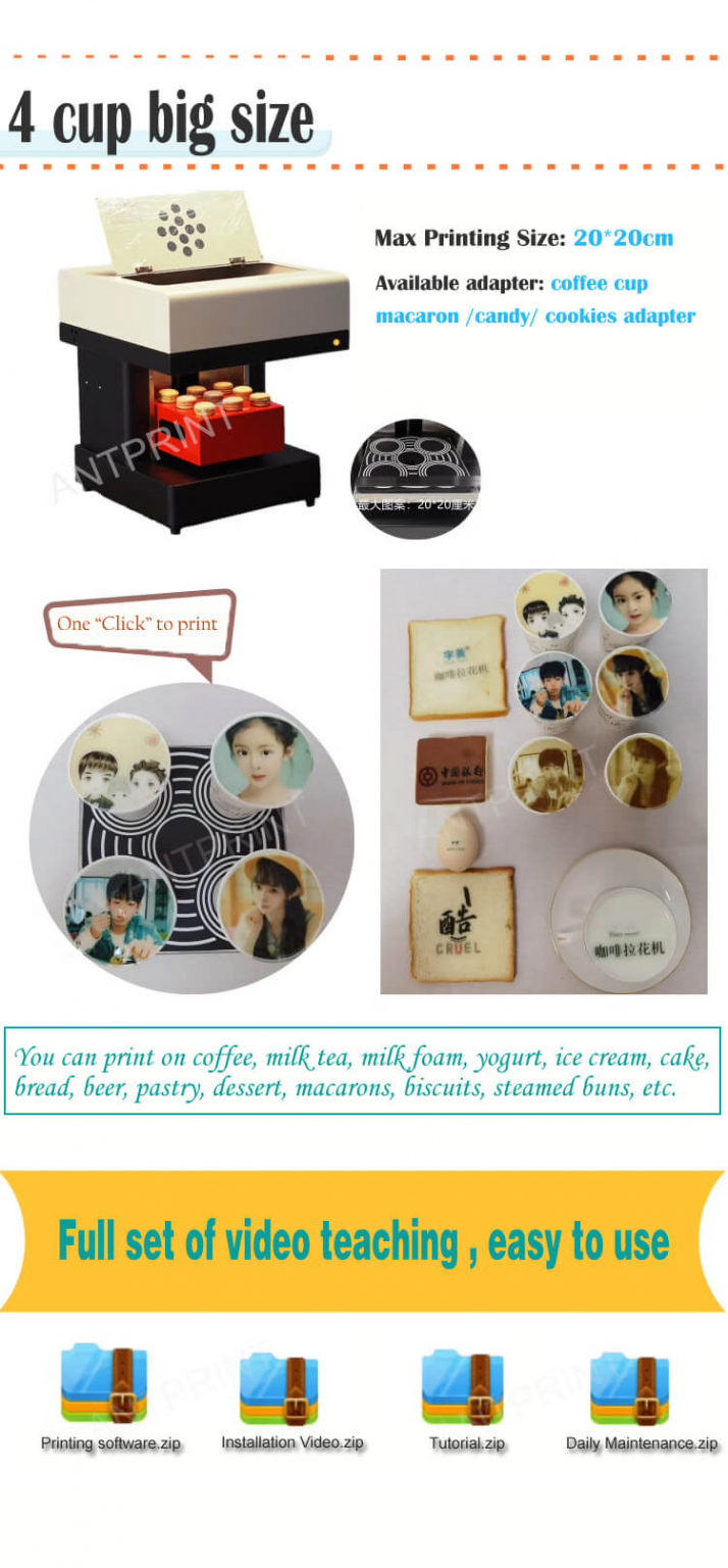 New diy Coffee printer machine for sales price also for cake
